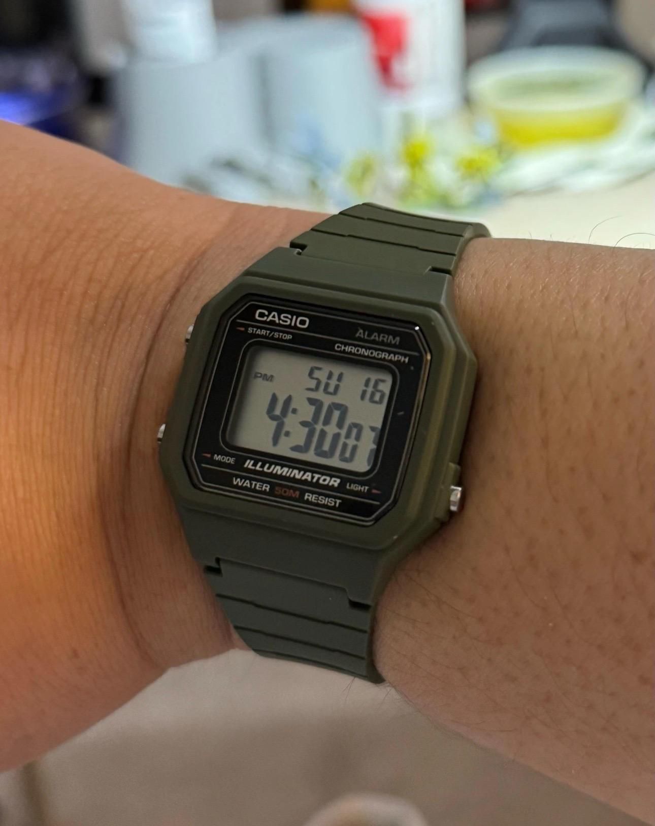 Casio W217H OD Green | WatchCrunch