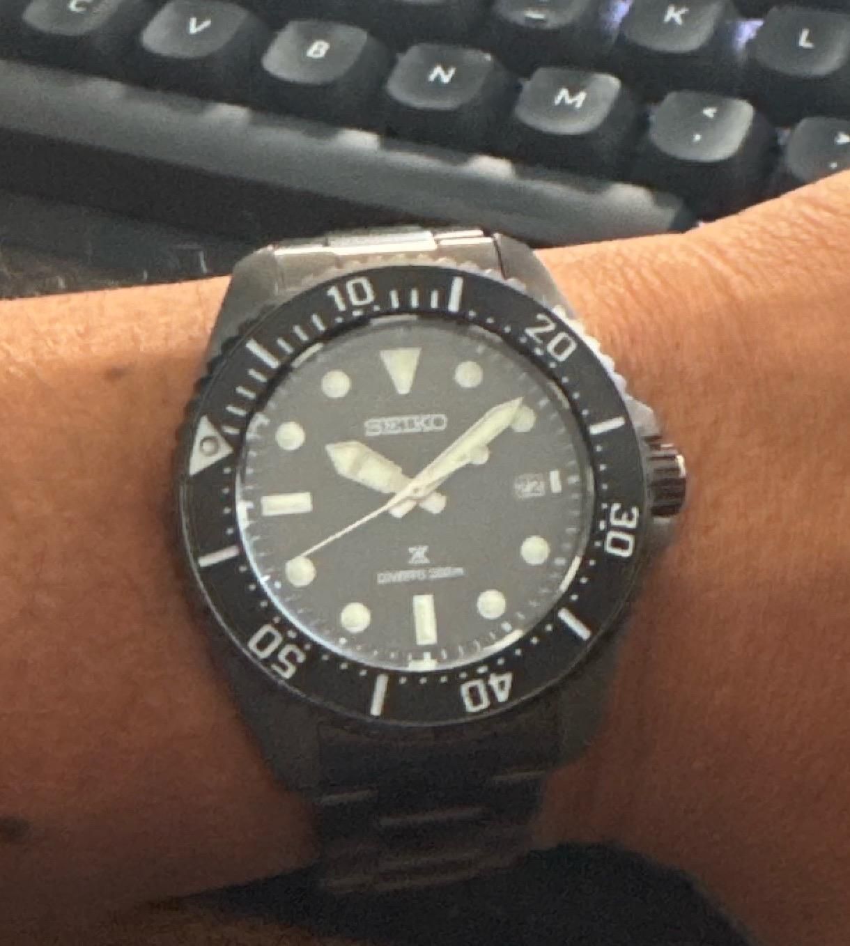 Seiko Prospecx Solar Dive Watch - Black Out | WatchCrunch