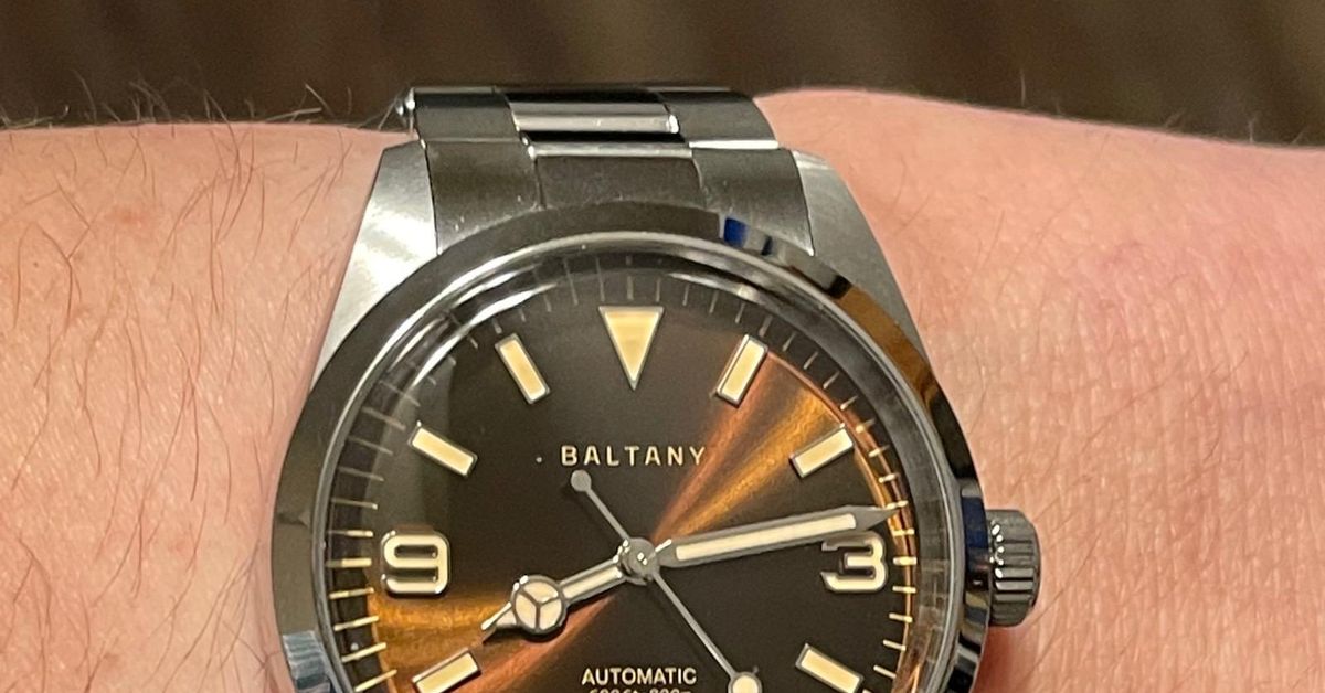 Baltany Explorer Homage (Brown dial, fauxtina) | WatchCrunch