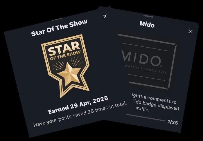 New favorite badge / badge of shame | WatchCrunch