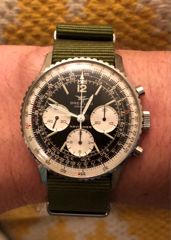 Vintage Breitling Navitimer on a NATO | WatchCrunch