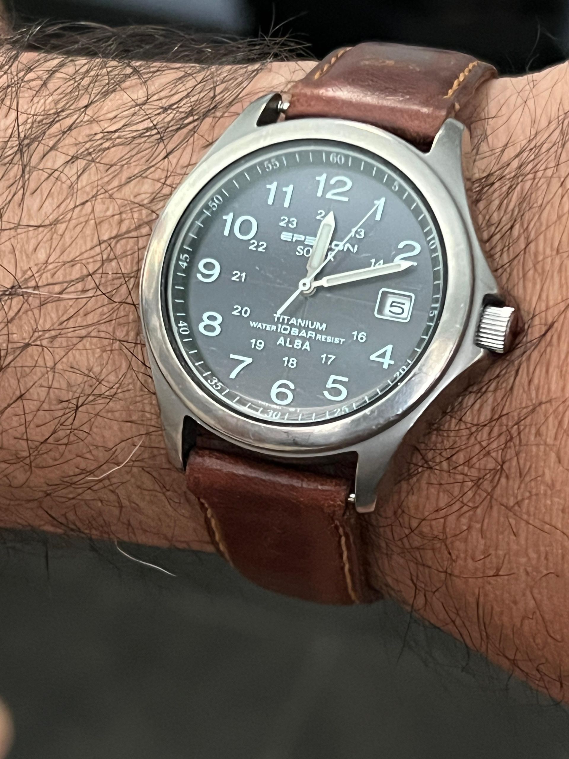 ALBA Epsilon Solar Titanium Field Watch | WatchCrunch