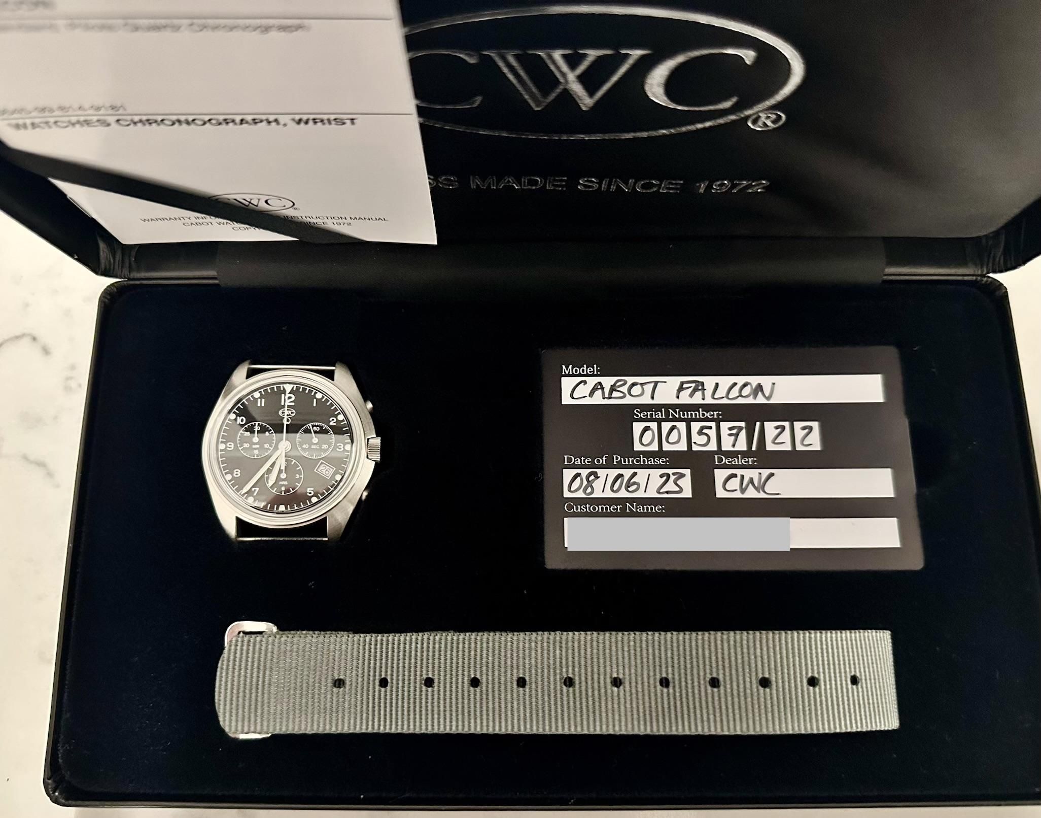 Pre-Owned CWC Falcon Pilot Chronograph For Sale