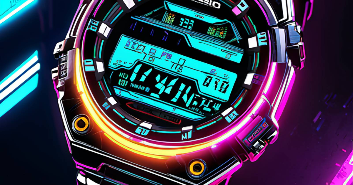 Cyberpunk Casio AI rendering SS | WatchCrunch