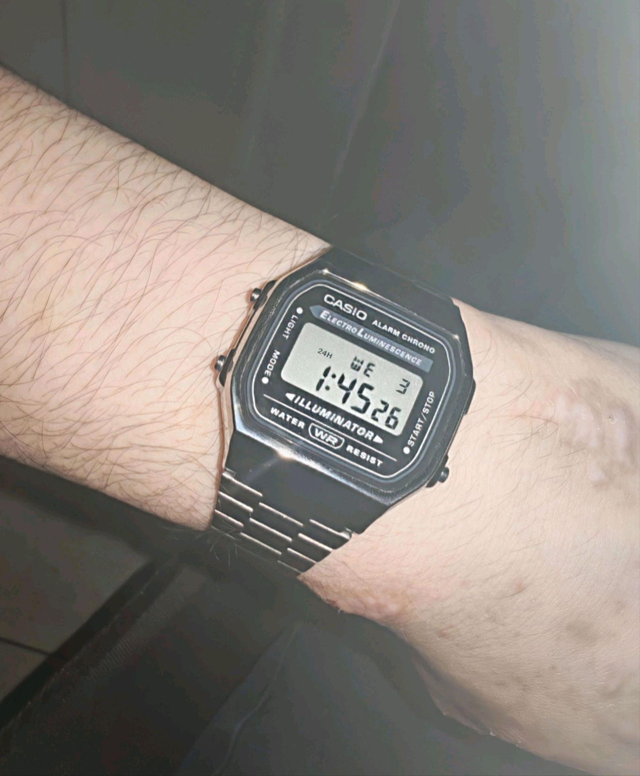 Casio A168 Gunmetal - My Nighttime Companion | WatchCrunch
