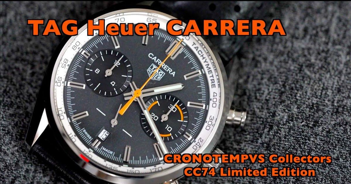YouTube Review of Tag Heuer Carrera CC74 collaboration with CronotempVs ...