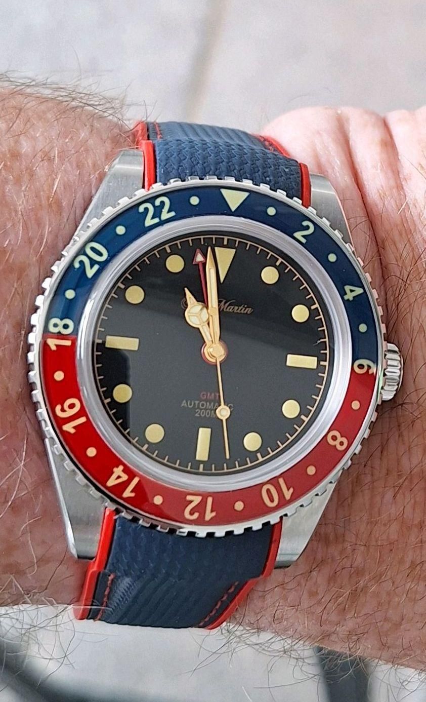 Omega-style strap on vintage Rolex GMT homage | WatchCrunch