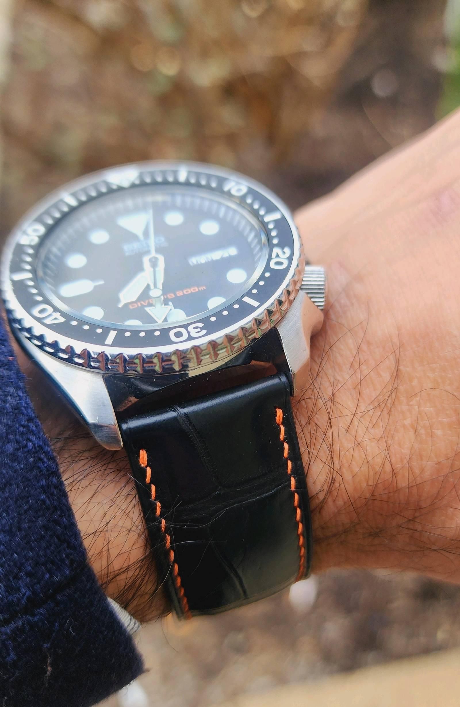 Seiko SKX007 with custom strap | WatchCrunch