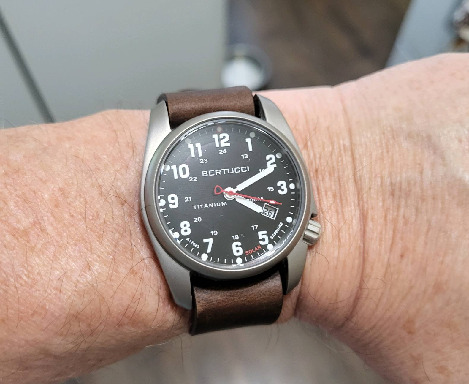 New Bertucci A-2T Solar Titanium Classic Field Watch | WatchCrunch