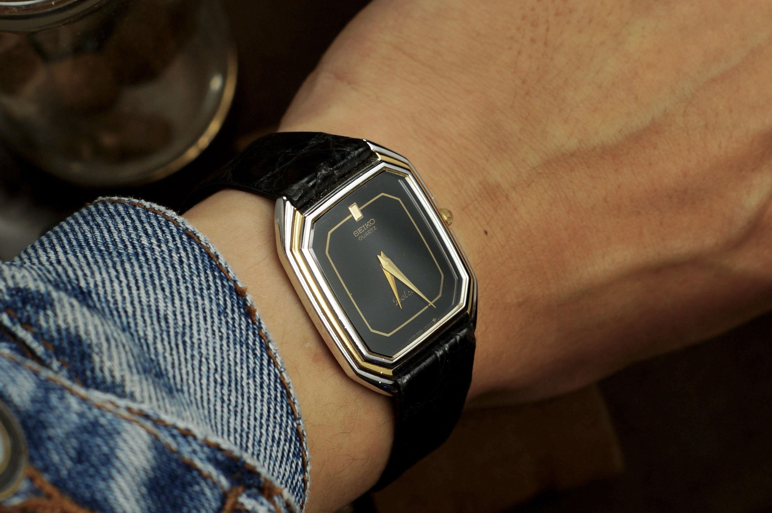 VINTAGE 1981 SEIKO DOLCE OCTAGON BLACK DIAL Ref. 9520-5120A rare and ...