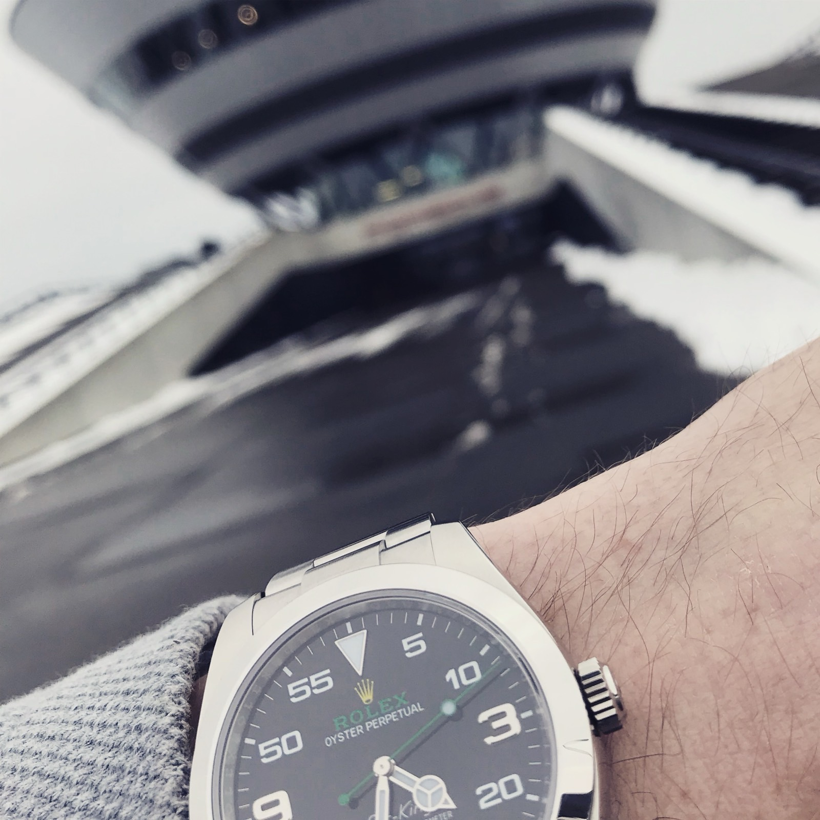 Taking the Rolex Airking to visit the Porsche factory in Leipzig ...