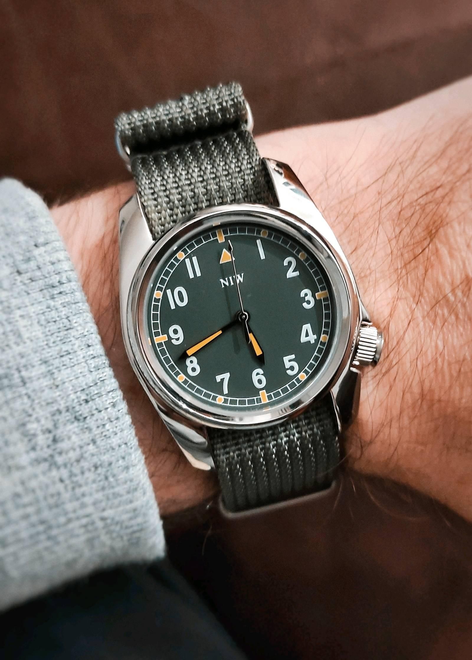 36mm NIW Pilot / Field Watch - Mysterious Code | WatchCrunch