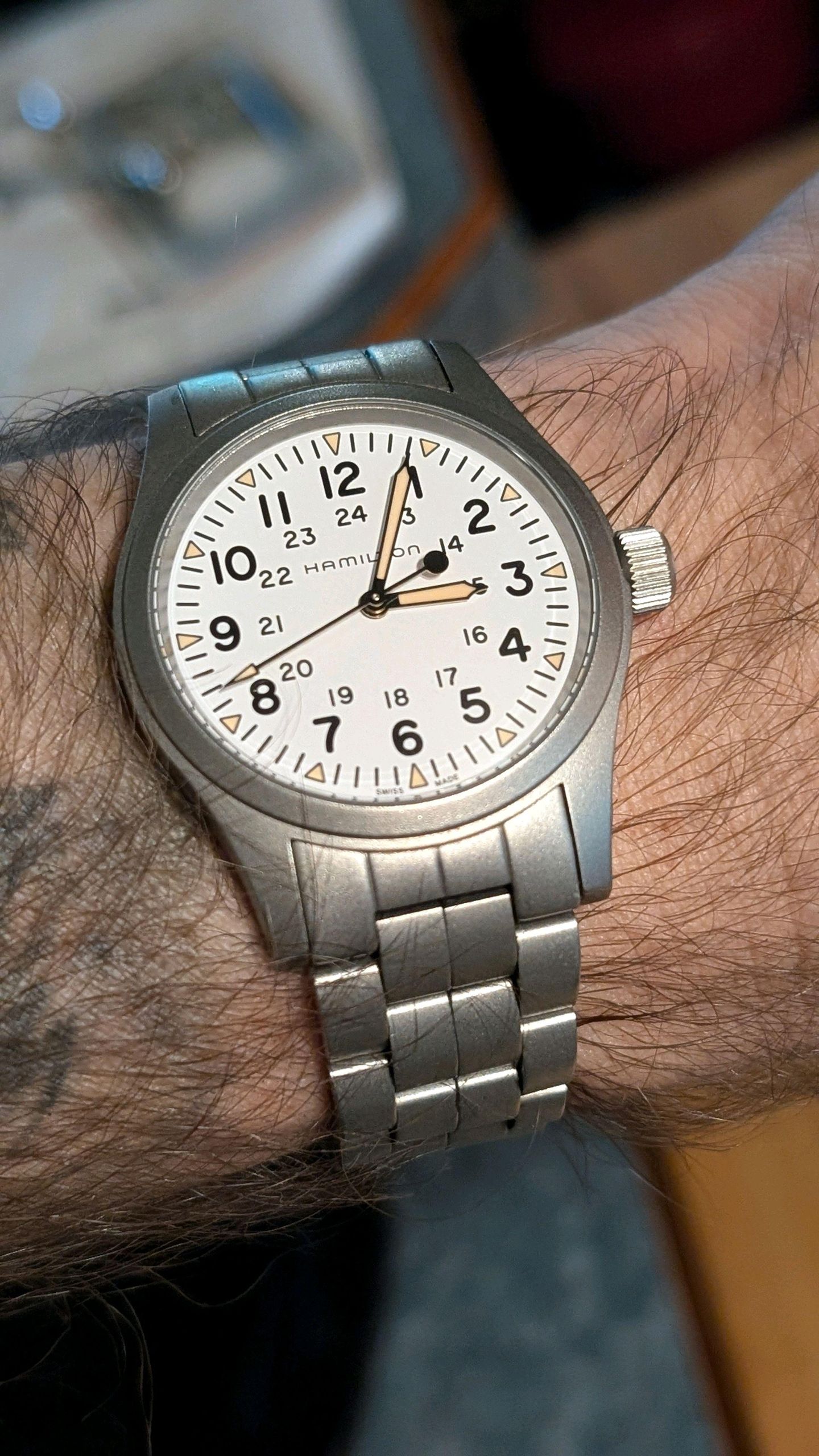 Hamilton khaki field white dial | WatchCrunch