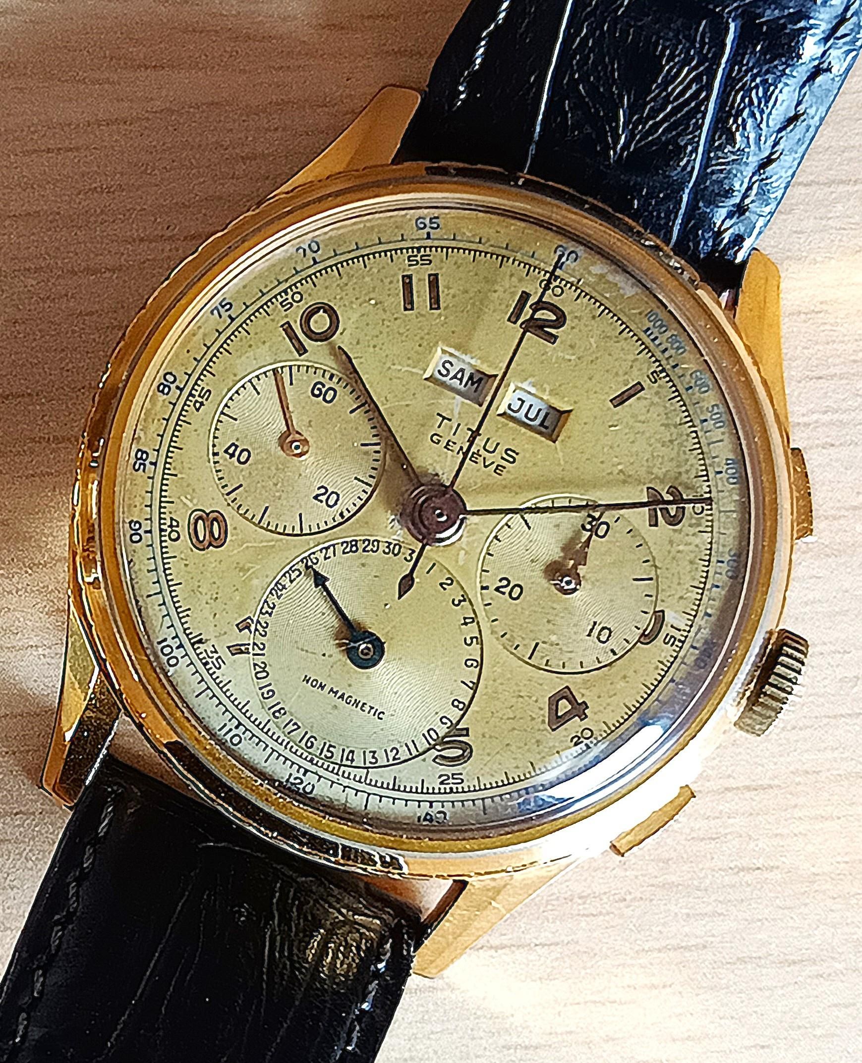 Titus Geneve Triple Date Chronograph ca. 1955 | WatchCrunch