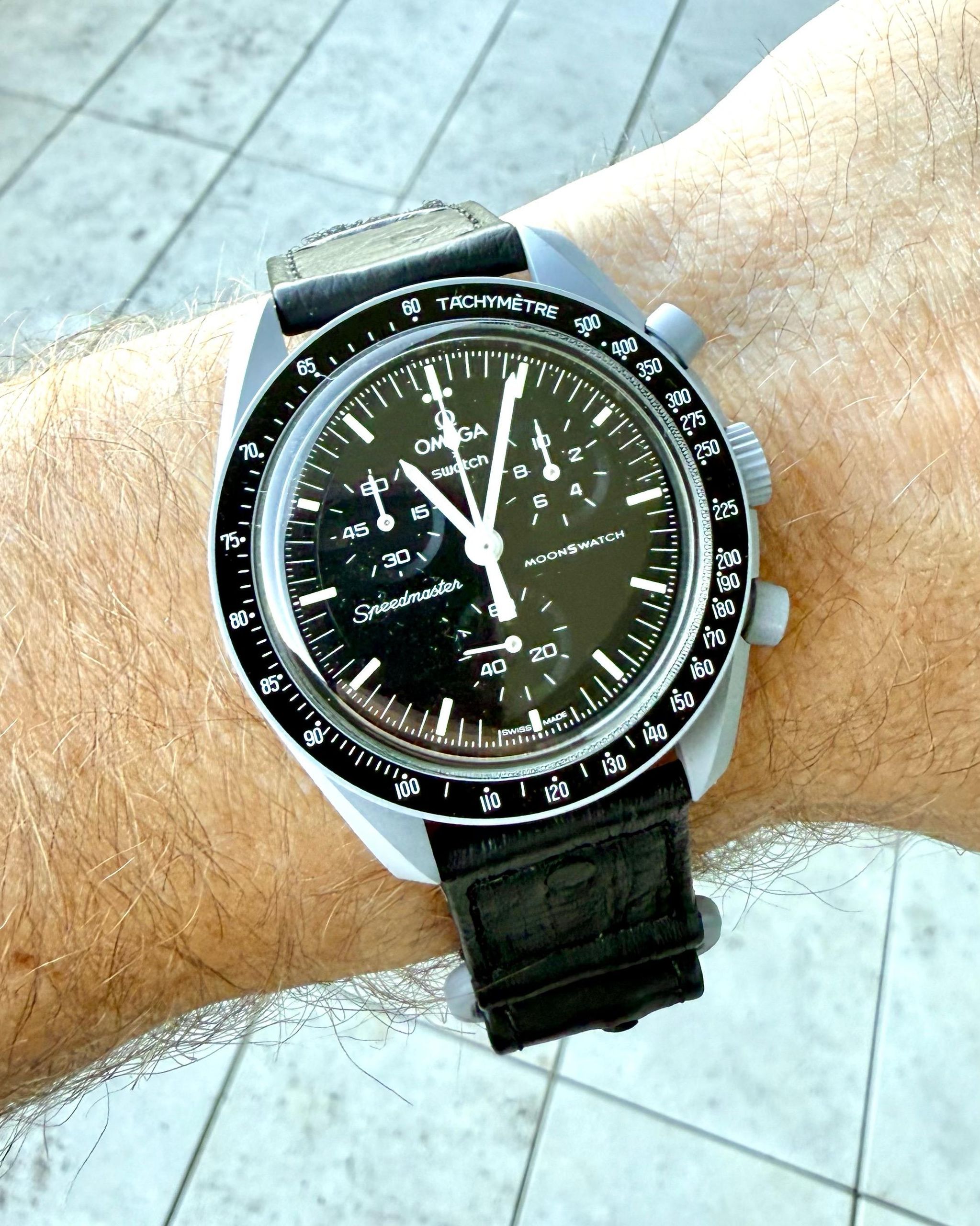 Limited Edition: Moonswatch with ostrich strap | WatchCrunch