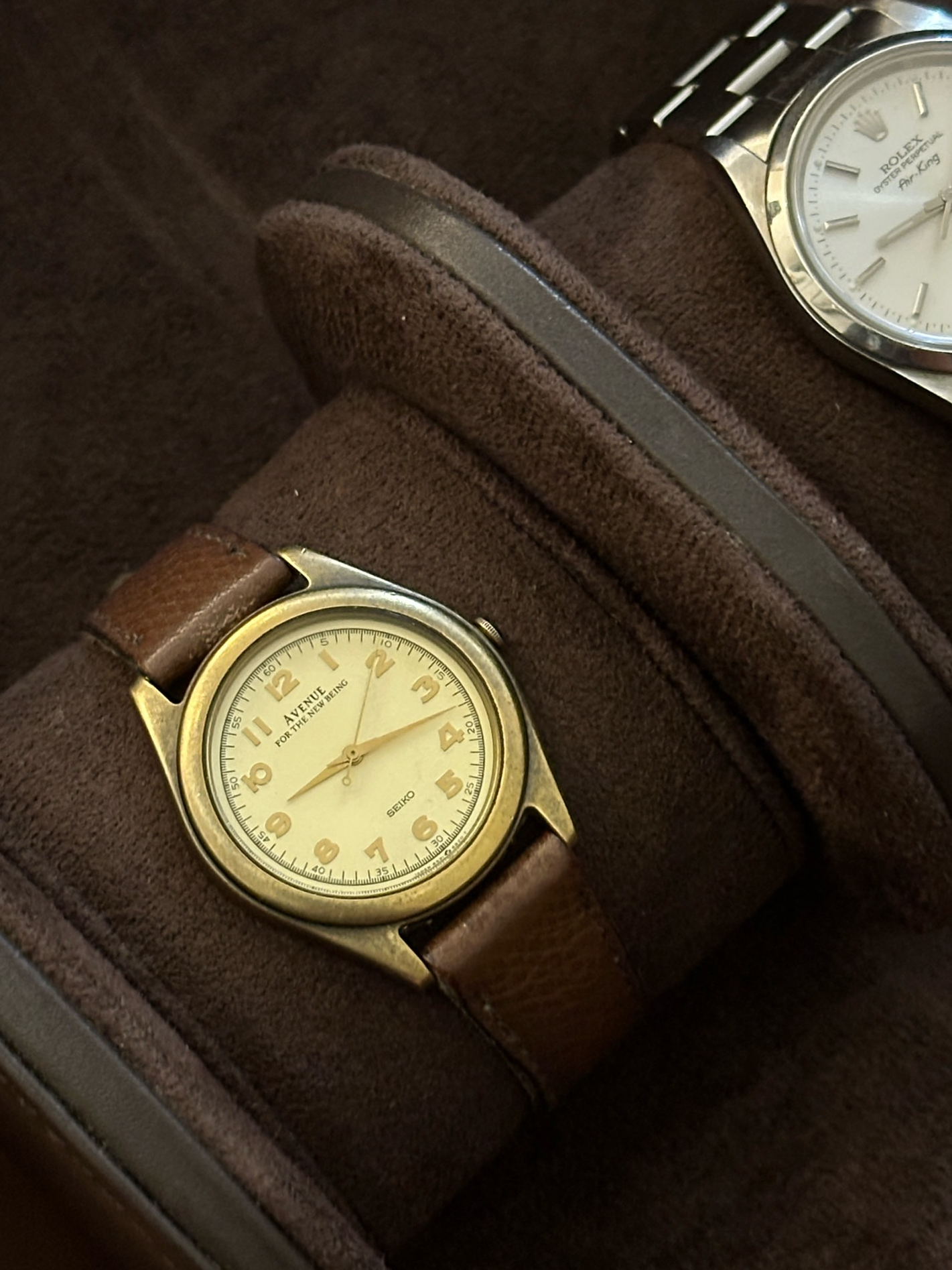 Mechanical seconds hand but quartz. It's a Seiko. but no, it definitely ...