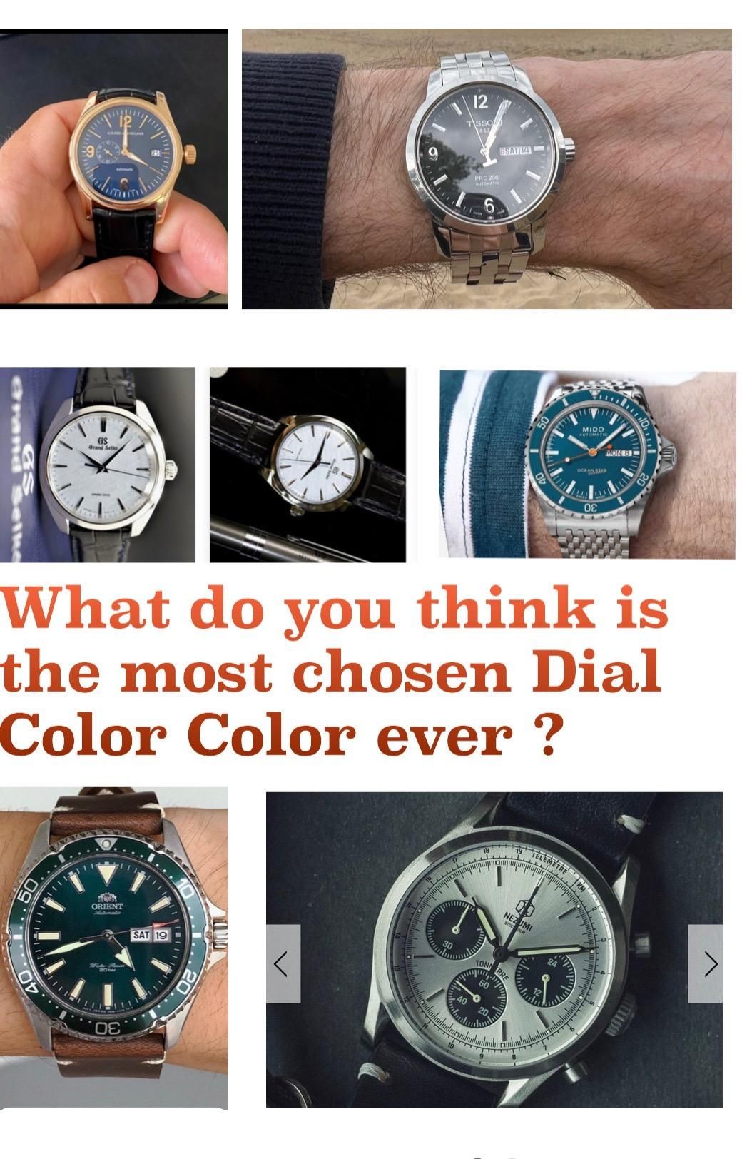 Most chosen dial color ever ? | WatchCrunch