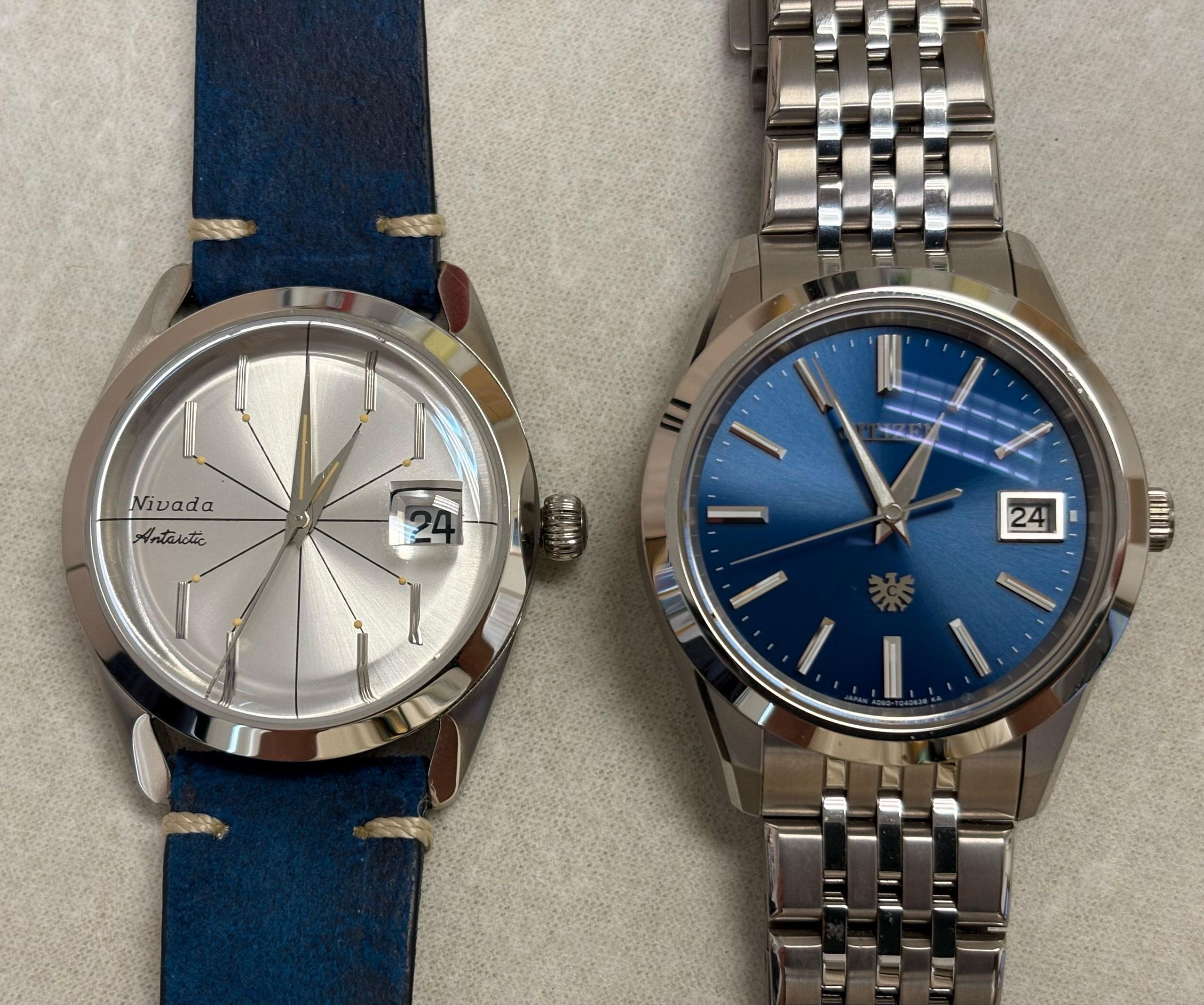 Silver and blue are a nice combination. | WatchCrunch