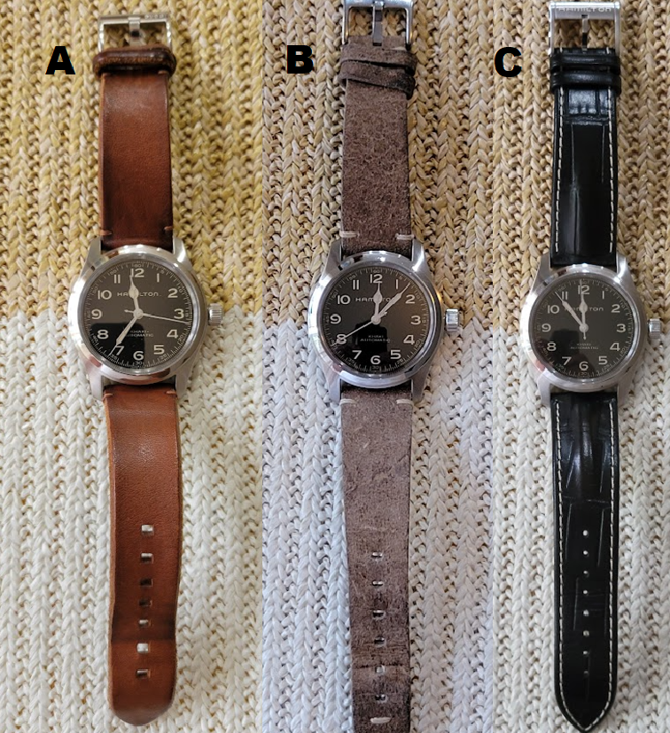 Hamilton Khaki "Murph" with various leather straps. Which one you like ...