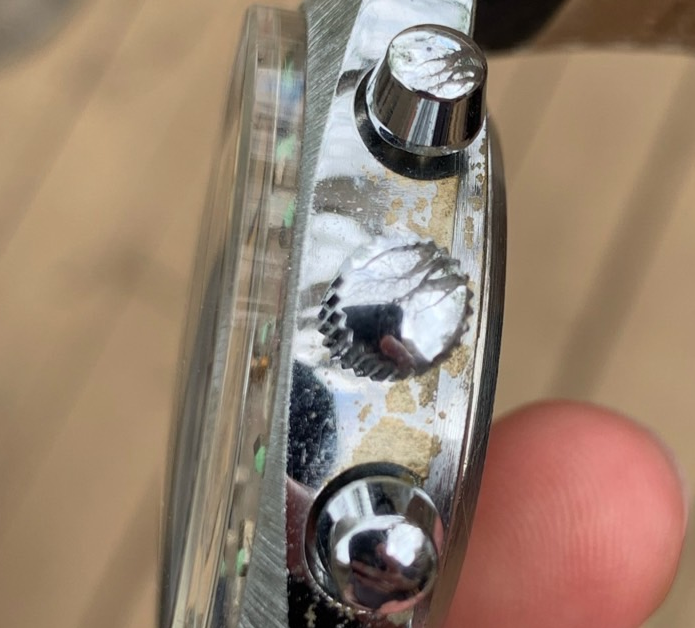 Chrome plating coming off on my 3133 chronograph | WatchCrunch