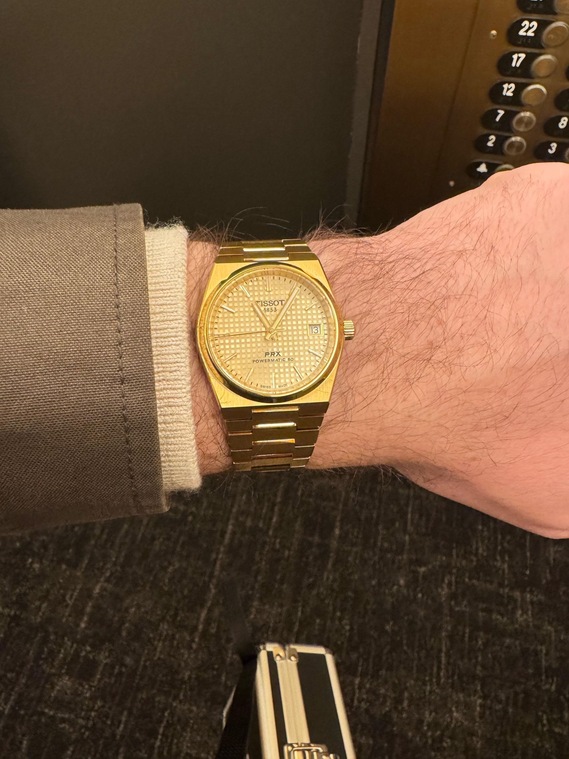 Tissot PRX Gold Automatic 35 mm | WatchCrunch