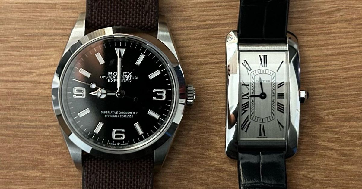 Tank Americaine (small) vs Rolex Explorer | WatchCrunch