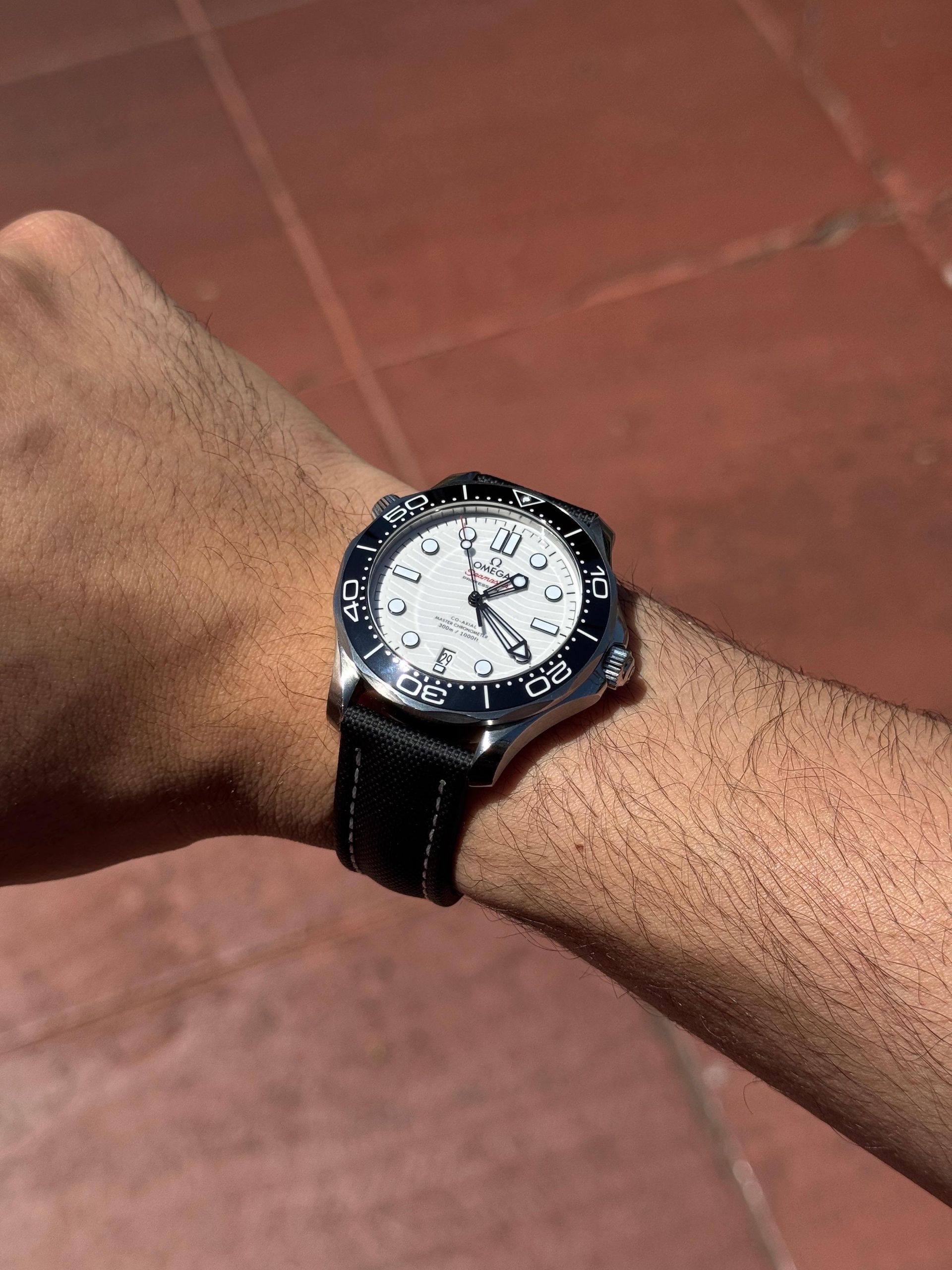 Omega SMP 300m on Sailcloth | WatchCrunch