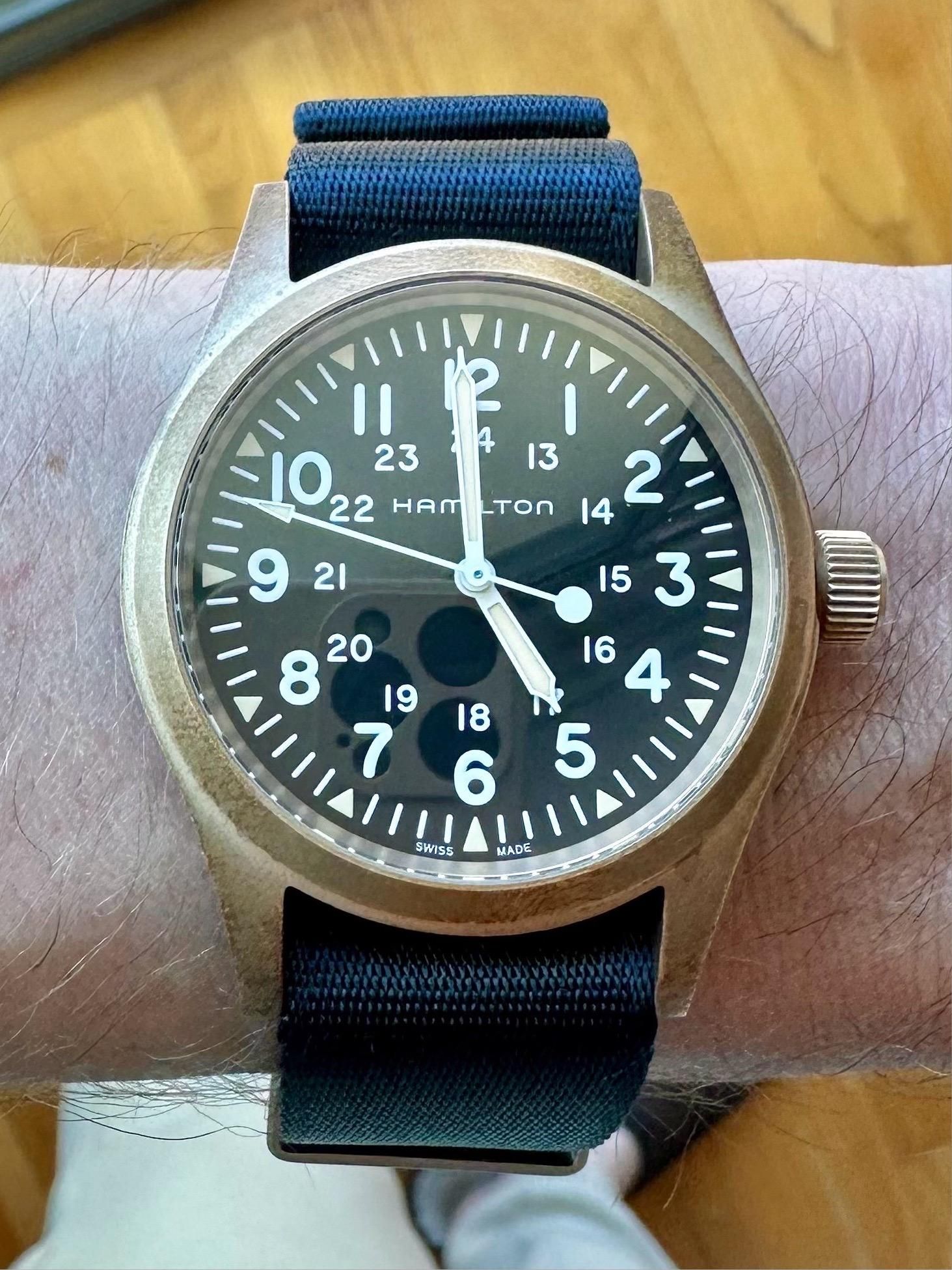 Hamilton Khaki Field Bronze H69459530 | WatchCrunch
