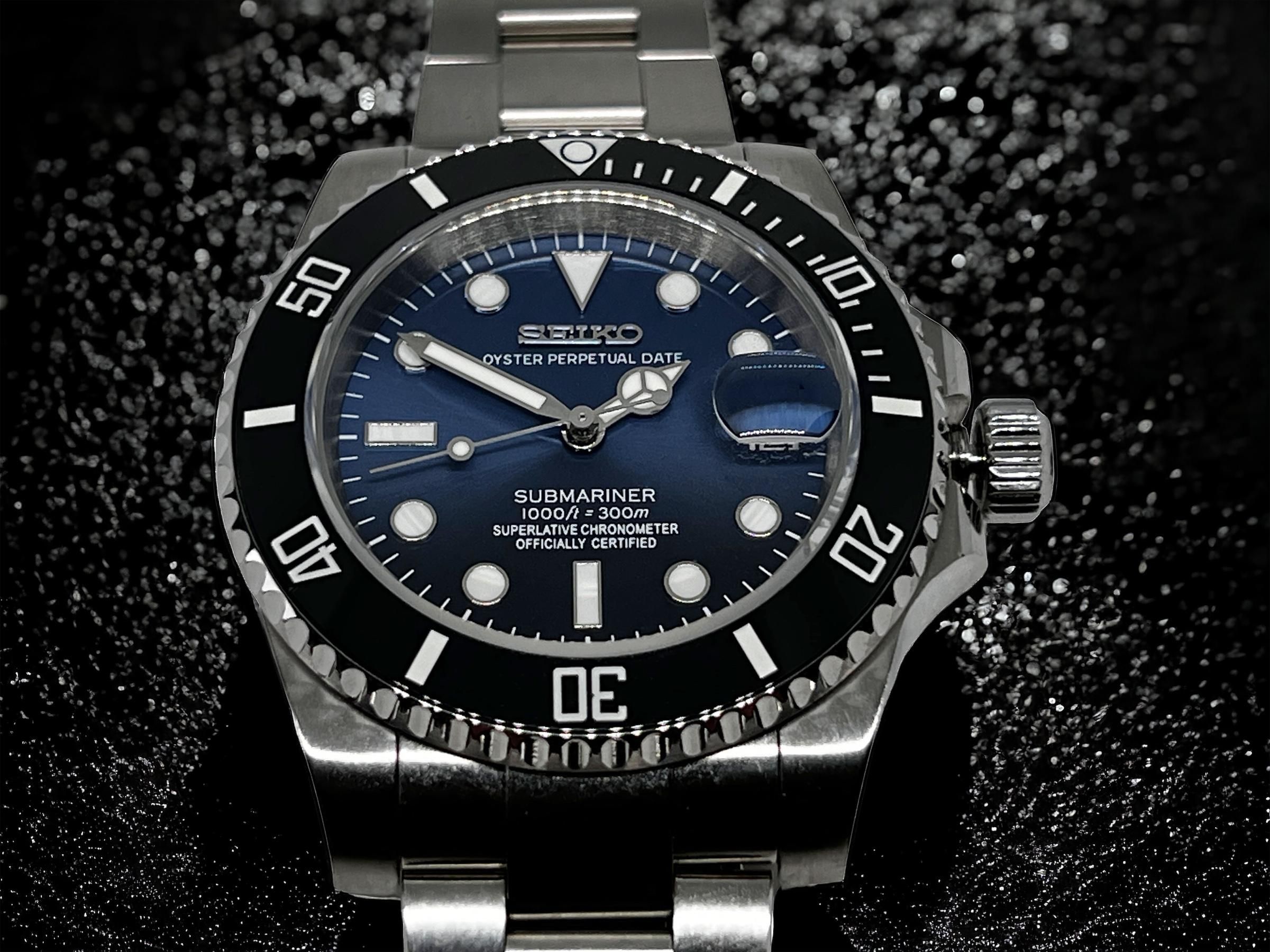 Seiko Sub Mod Black ´n´ Blue | WatchCrunch