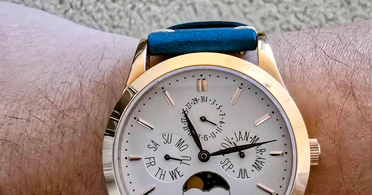 Karl Leimon Classic Pioneer Triple Calendar Moonphase | WatchCrunch