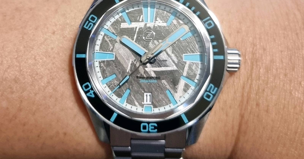Review of the Zelos Swordfish 40mm Meteorite | WatchCrunch
