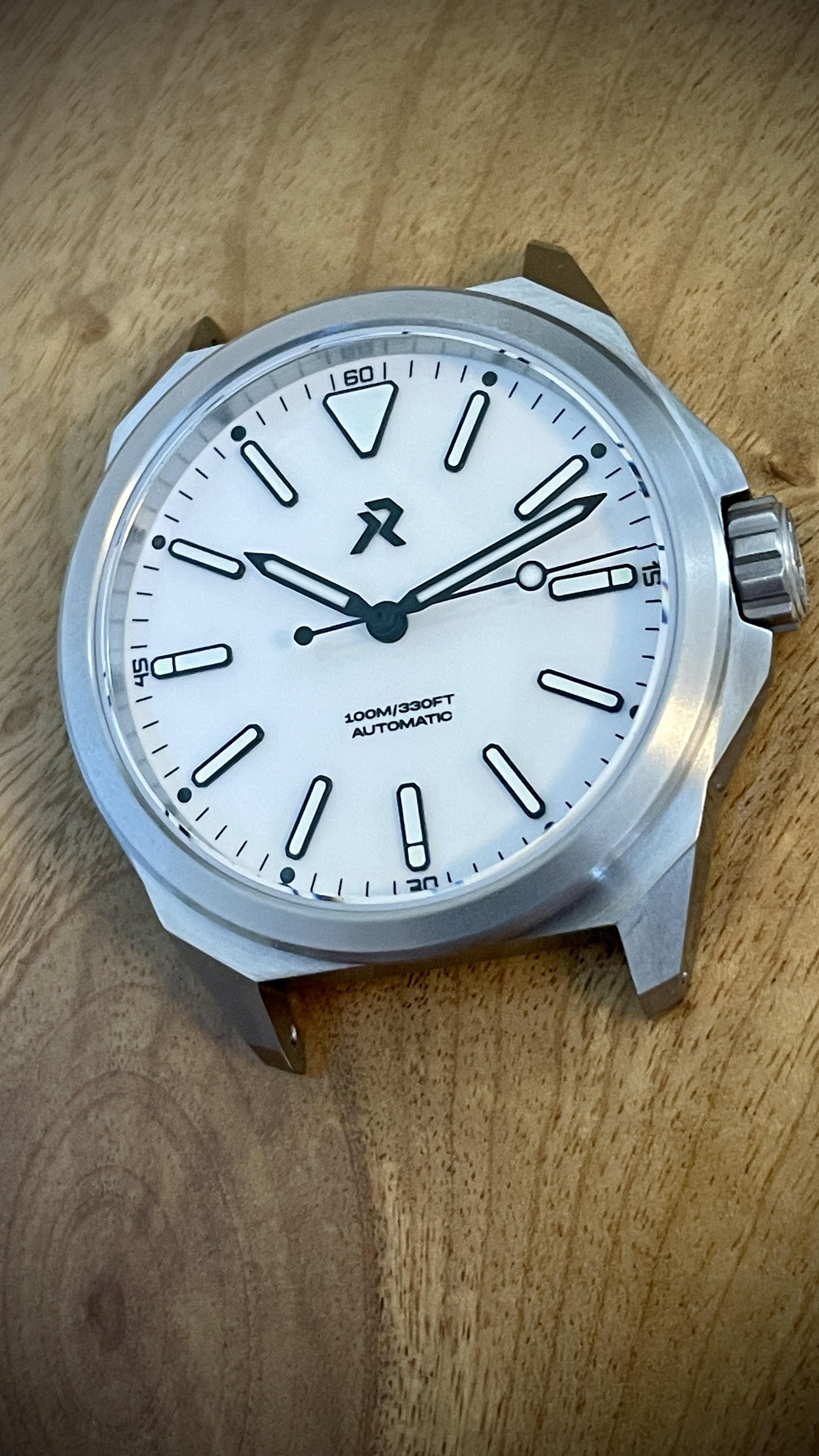 Review of the RZE Resolute Pro (Titanium, White Enamel 40mm) | WatchCrunch