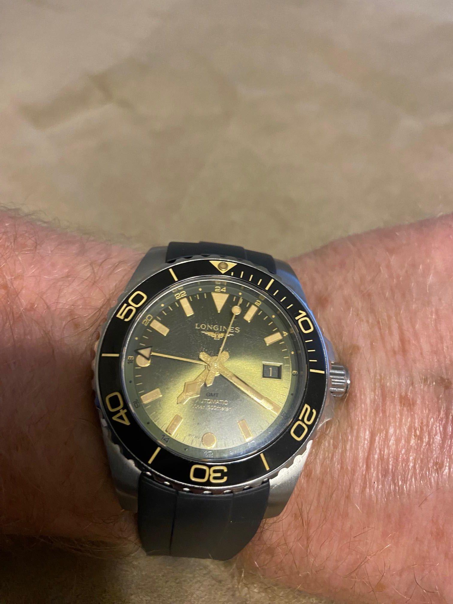 Longines Hydroquest GMT Green | WatchCrunch