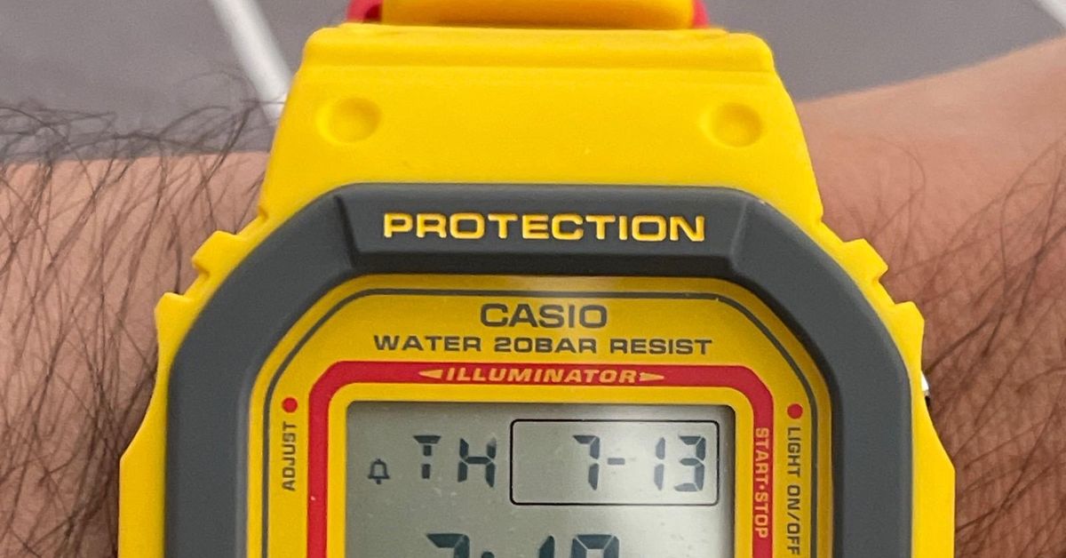 G-Shock Casio 90s Heritage Color Series Watch DW5610Y-9 Yellow ...