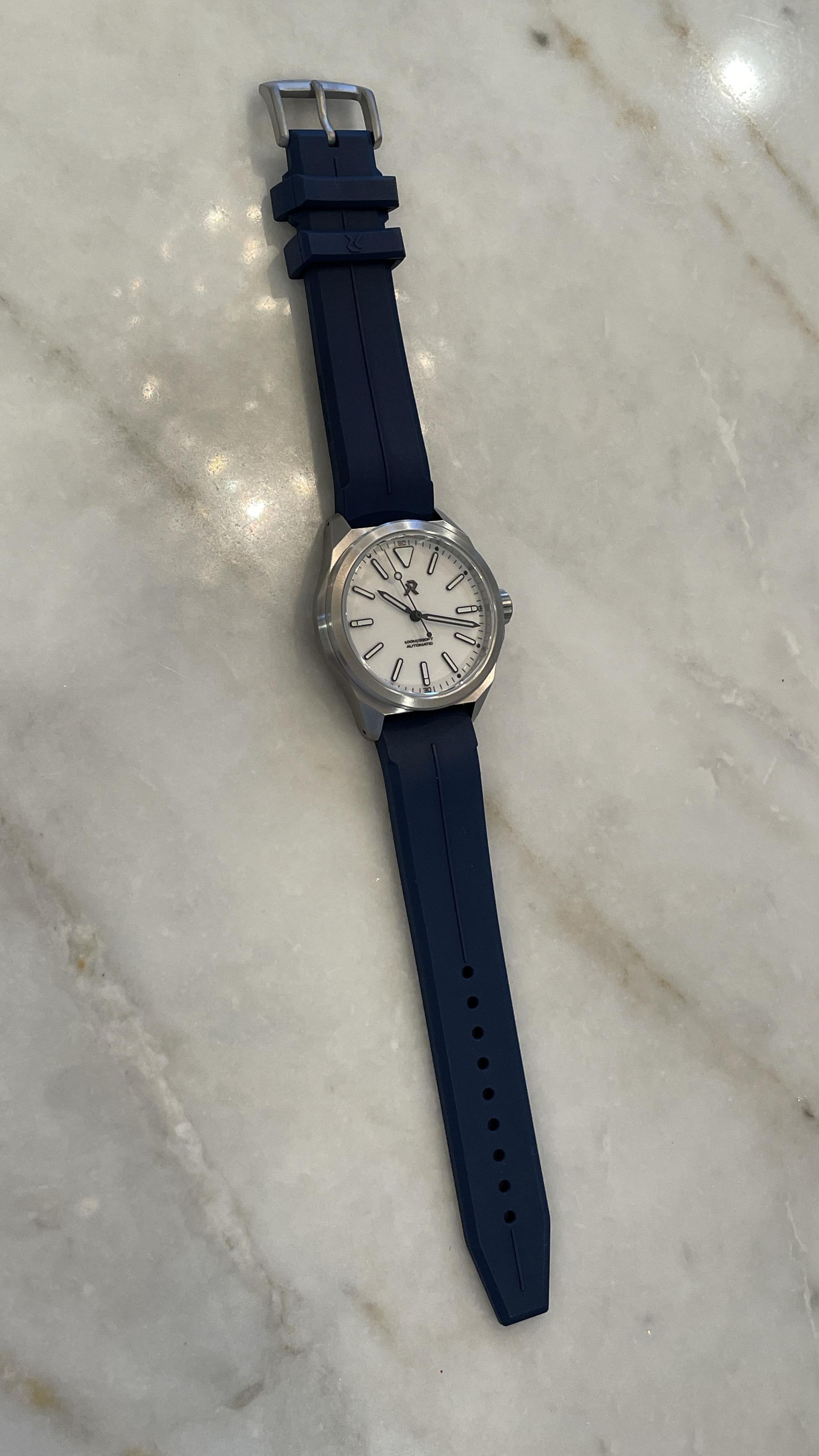 Review of the RZE Resolute Pro (Titanium, White Enamel 40mm) | WatchCrunch