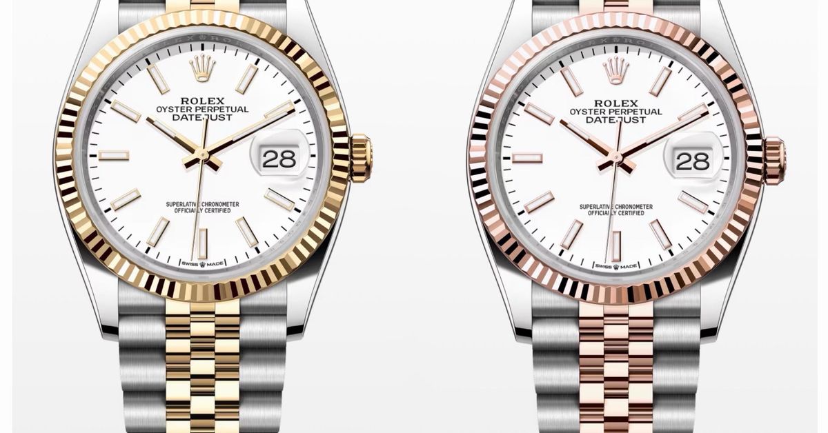 Yellow gold or Rose gold Rolesor Rolex Datejust | WatchCrunch