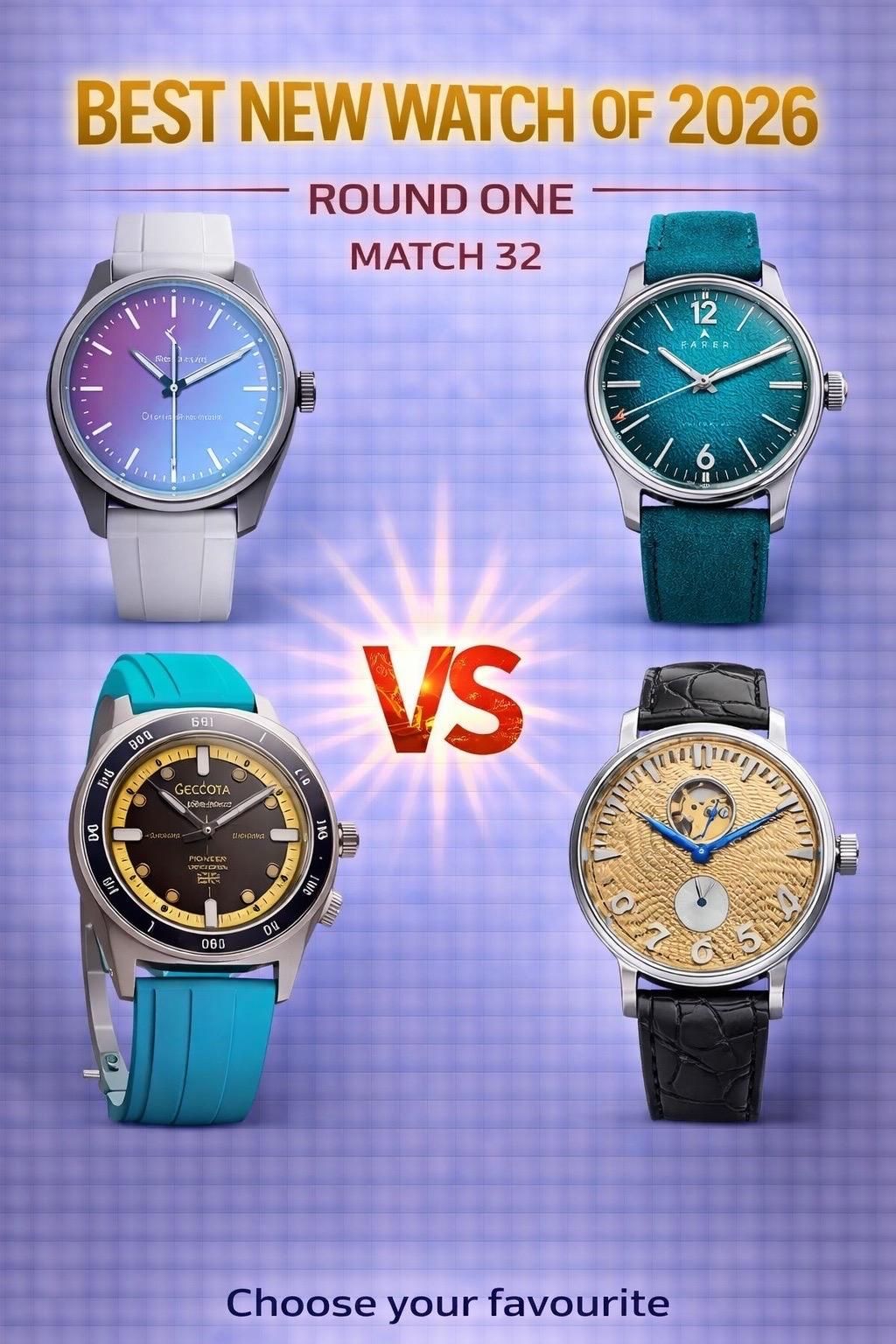 Beat New Watch of 2026: Round One, Match 32 | WatchCrunch