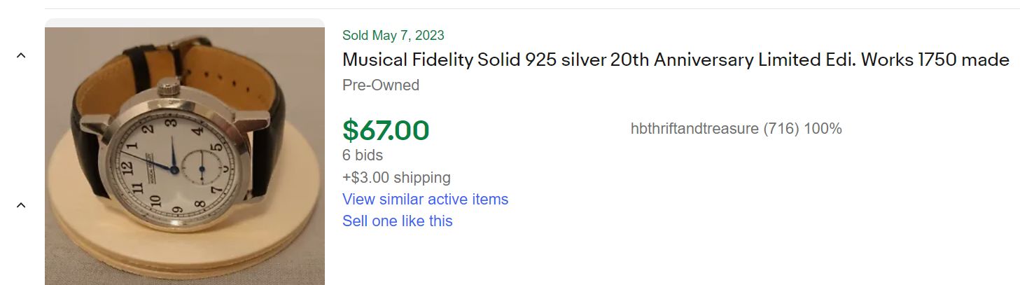 Musical Fidelity watch info? | WatchCrunch