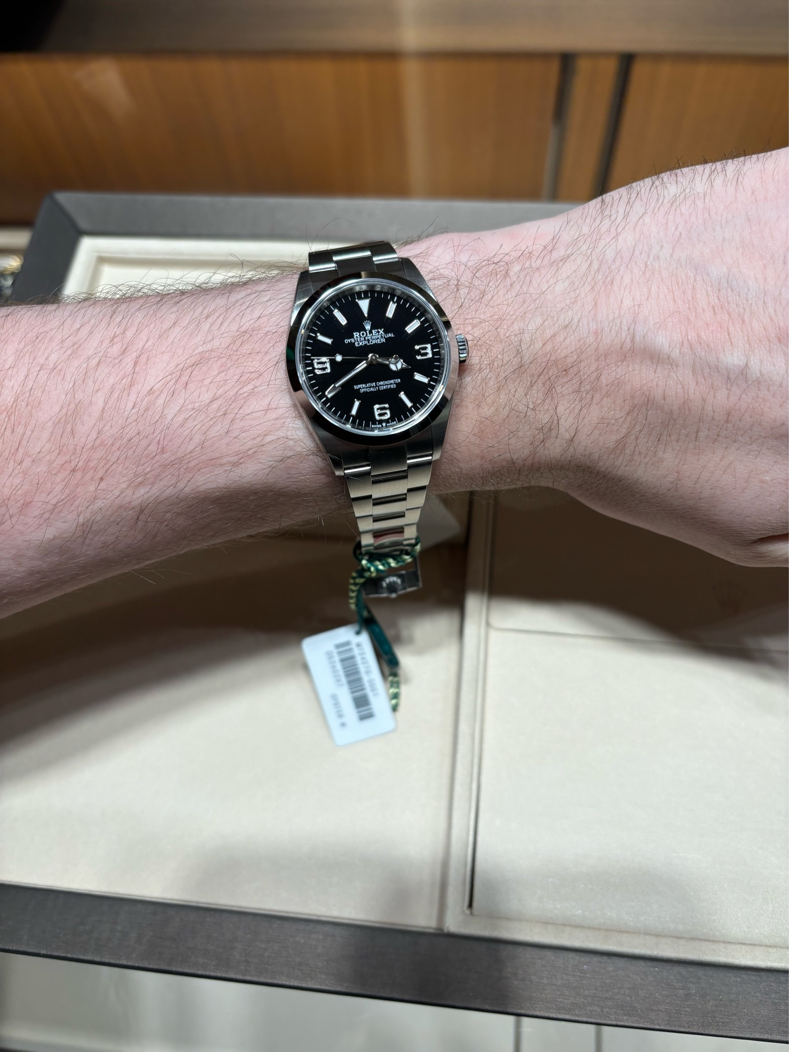 Finally got to try on my dream, true-grail Rolex, 124270 Explorer ...