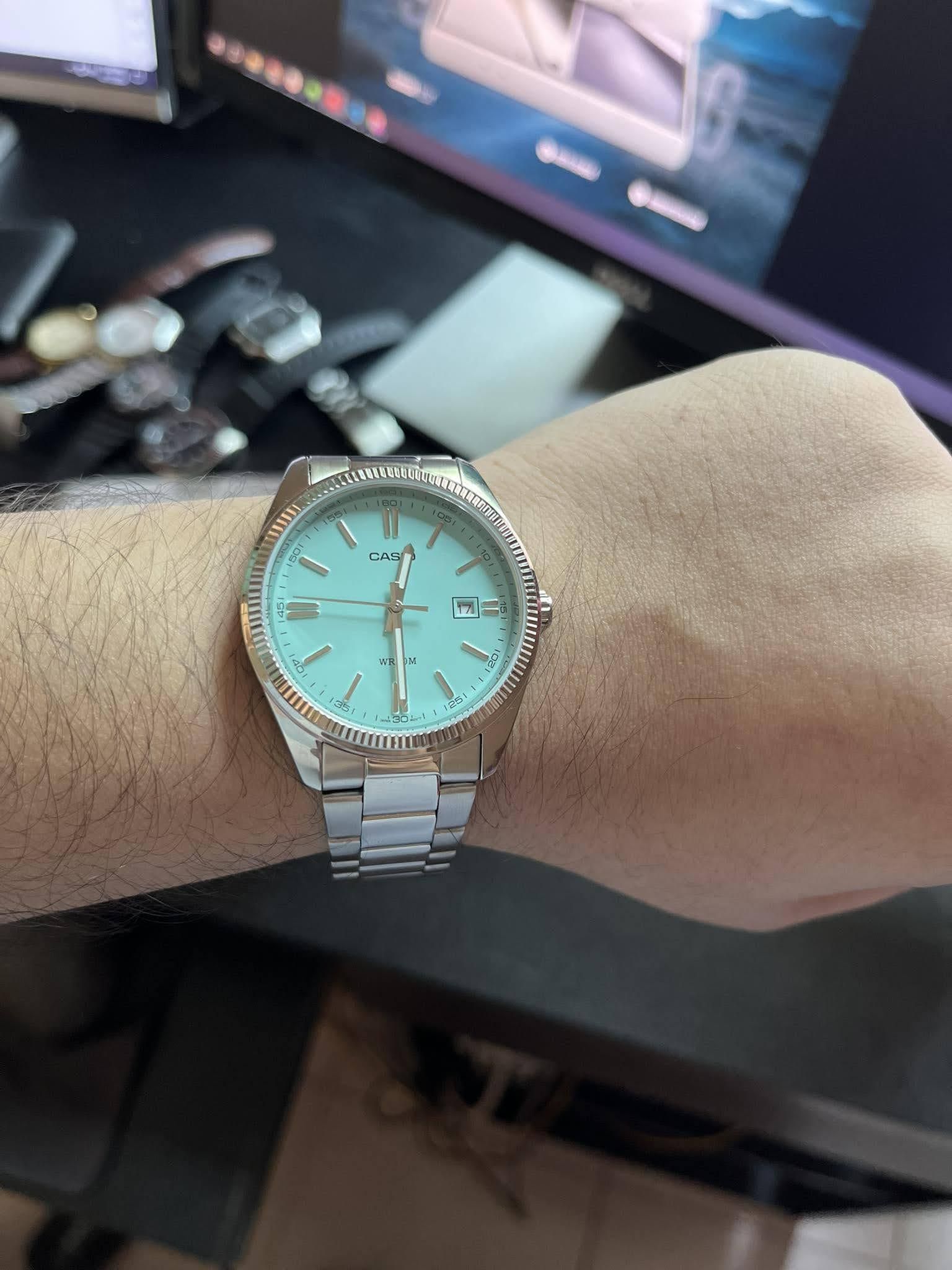 My new Casio Datejust Tiffany Blue MTP-1302PD-2A2VEF | WatchCrunch
