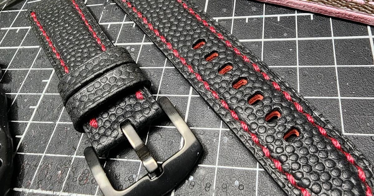 Made a strap from Horween Basketball Leather | WatchCrunch