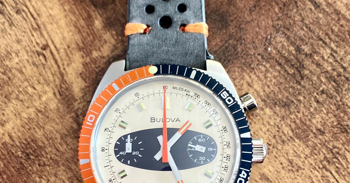 Bulova Chronograph A (aka "Surfboard") on a Leather Rally Strap ...