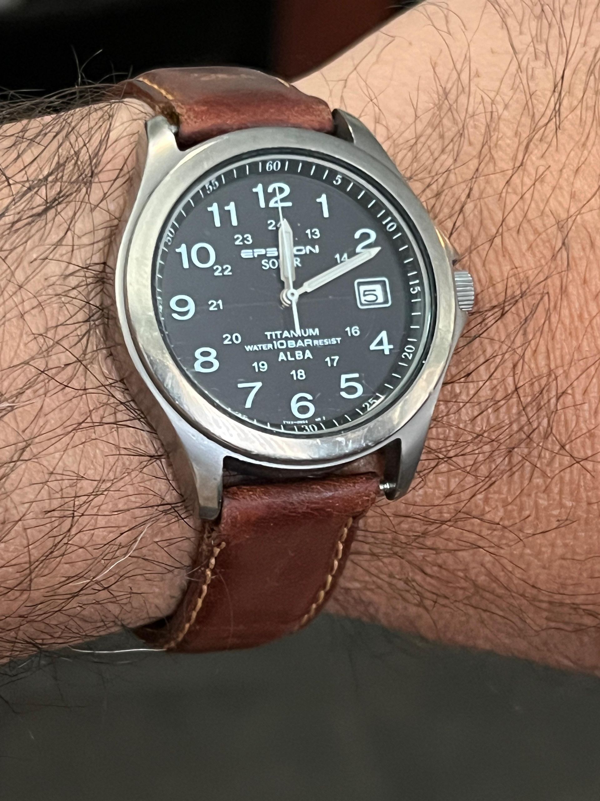 ALBA Epsilon Solar Titanium Field Watch | WatchCrunch