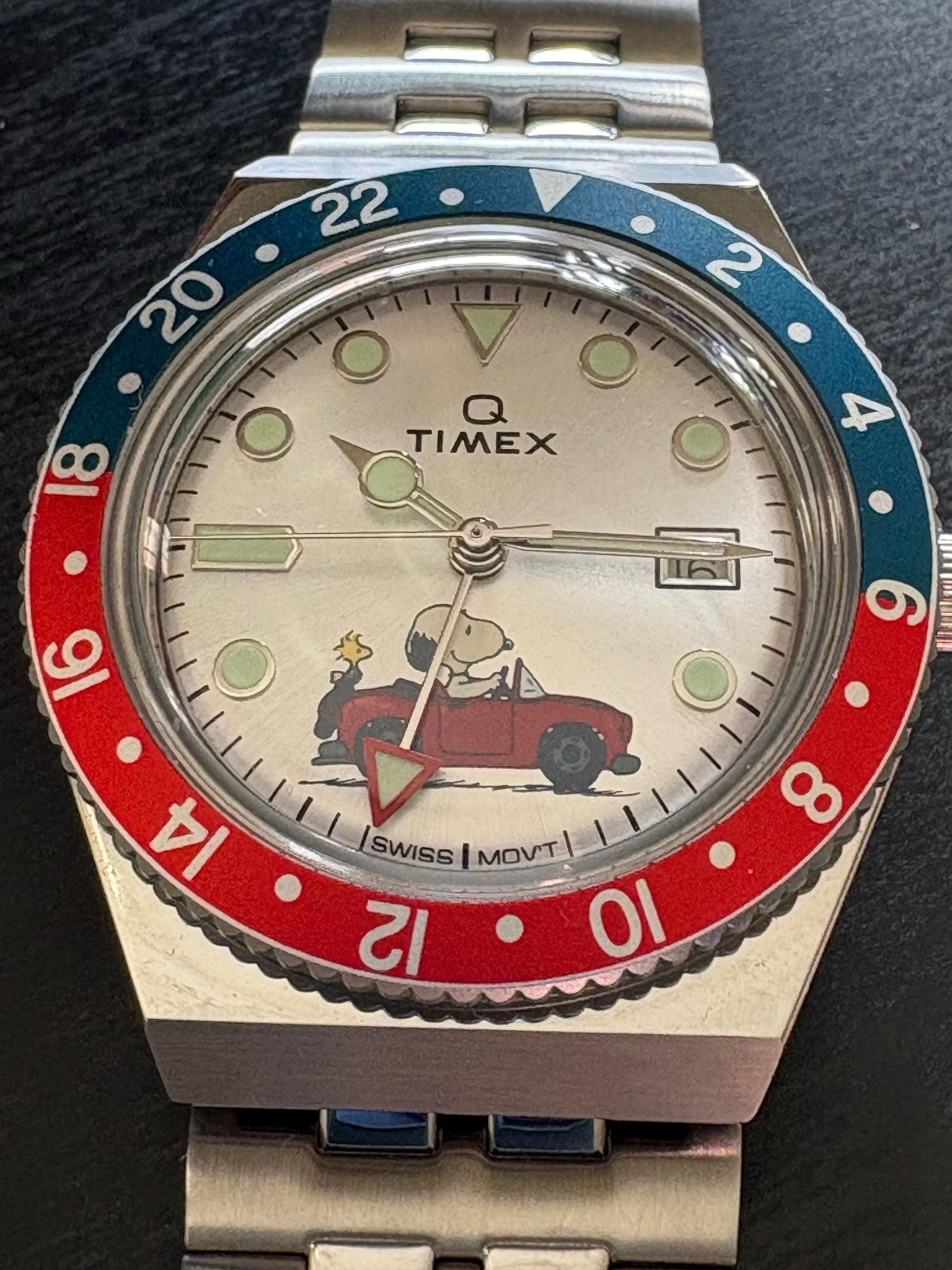 Pre-Owned Timex Timex x Peanuts Q GMT For Sale