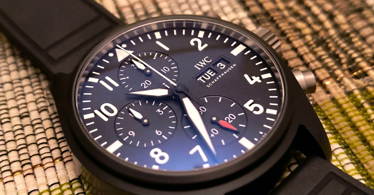 IWC Pilot Chronograph Top Gun 41mm black ceramic review | WatchCrunch