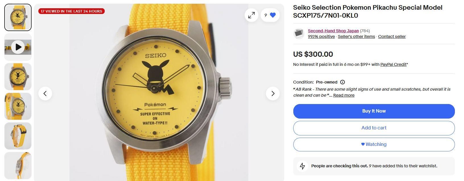 Seiko Selection Seiko Pokemon Pikachu Special Model SCXP175/7N01-0KL0 ...