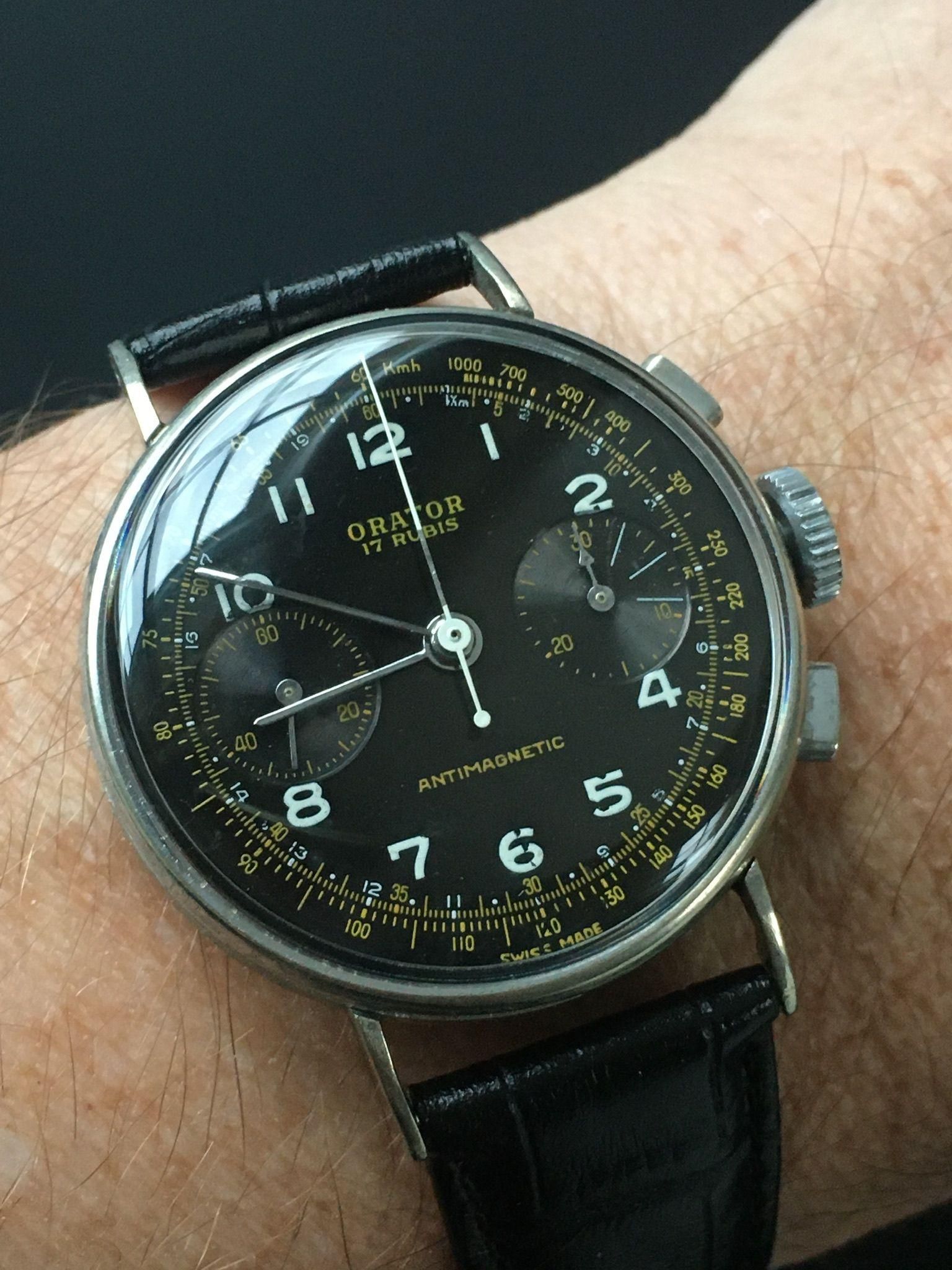 NWA: Vintage ORATOR Chronograph Antimagnetic | WatchCrunch