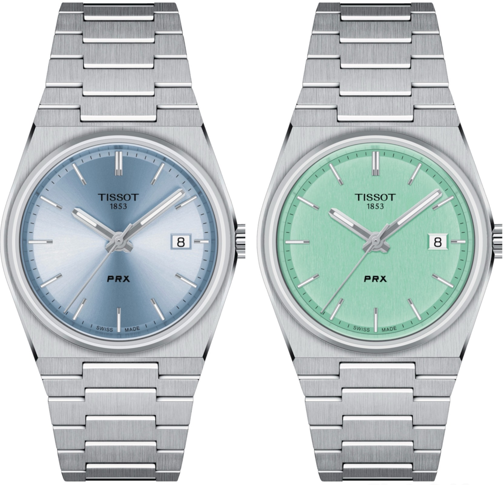 Tissot PRX 35mm Quartz, light blue or light green for announcement of ...