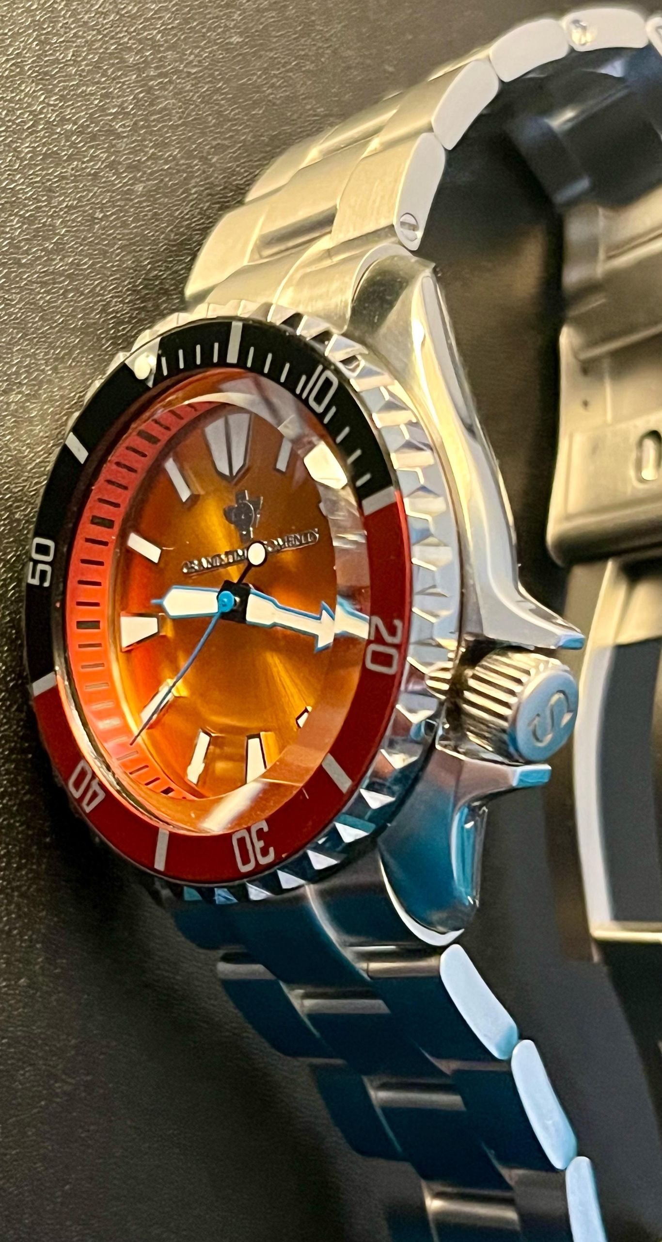 Orange sunburst dial skx007 build | WatchCrunch