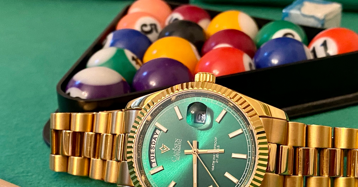 Gold watch and mini-billiards🎱 | WatchCrunch